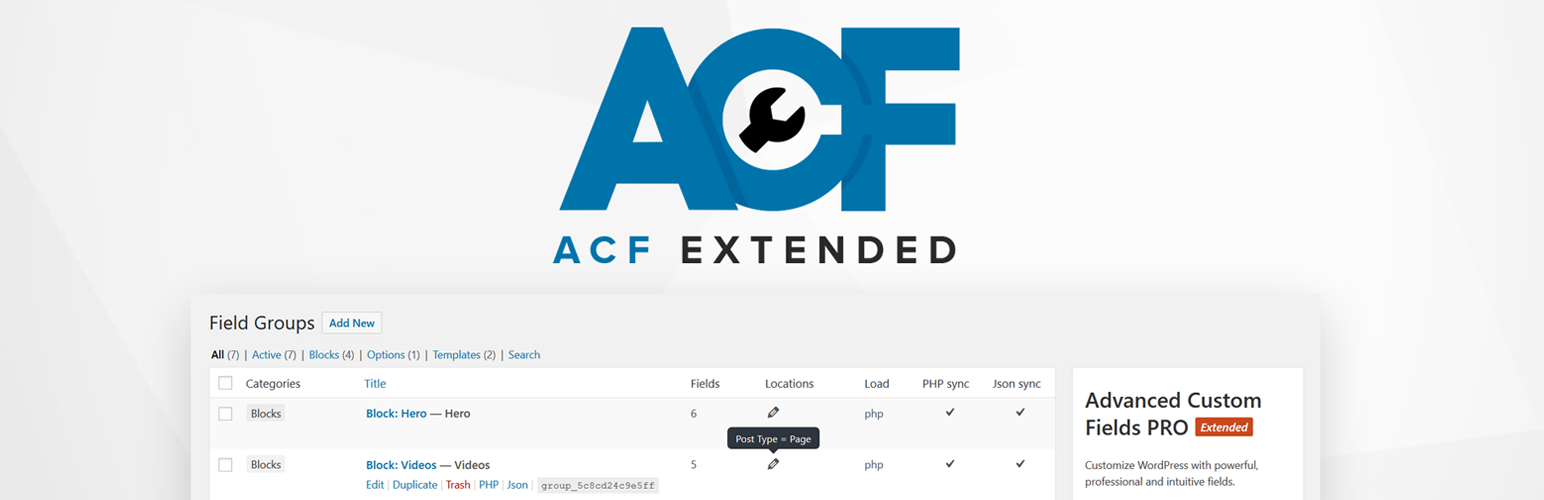 ACF Extended Pro - All-in-one Enhancement Suite for ACF & WordPress 0.9.0.7 - Club WPress