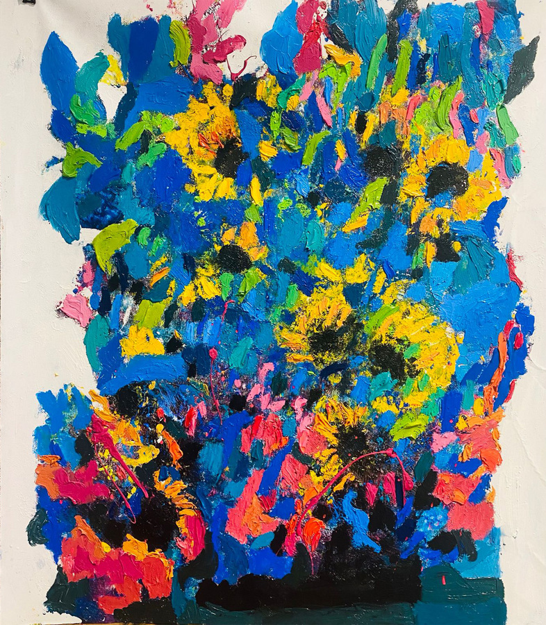 Delve into Sunflowers 1 by Louma Rabah | Artscoops
