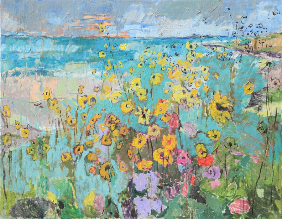 Fatat Bahmad's 'Flowers Field' | Lush Artwork | Artscoops