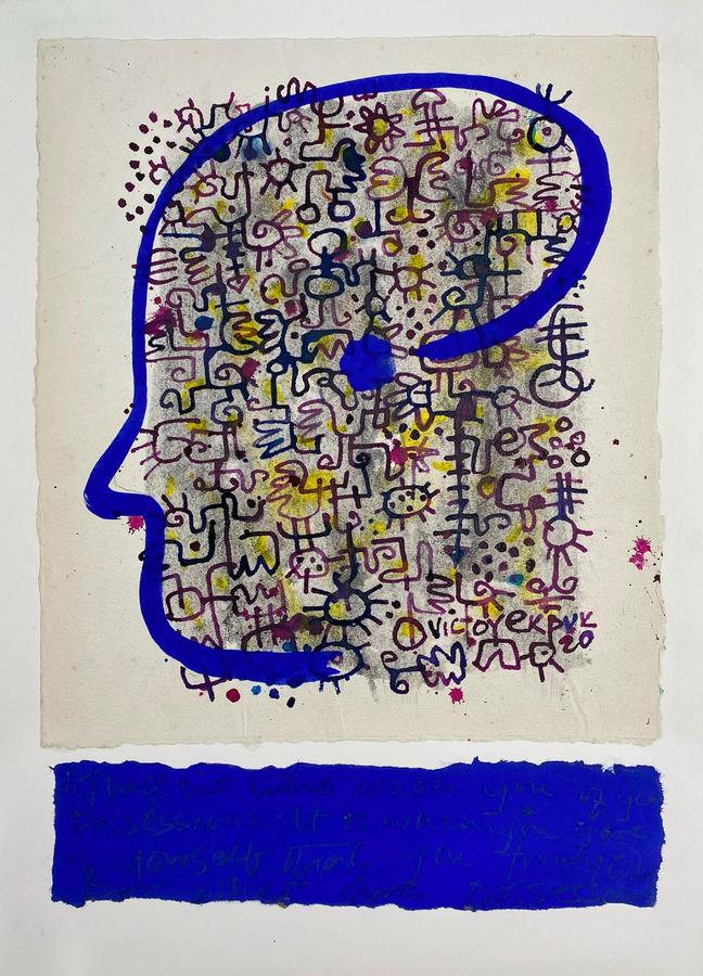 Explore Meditation on Gibran by Victor Ekpuk | Artscoops