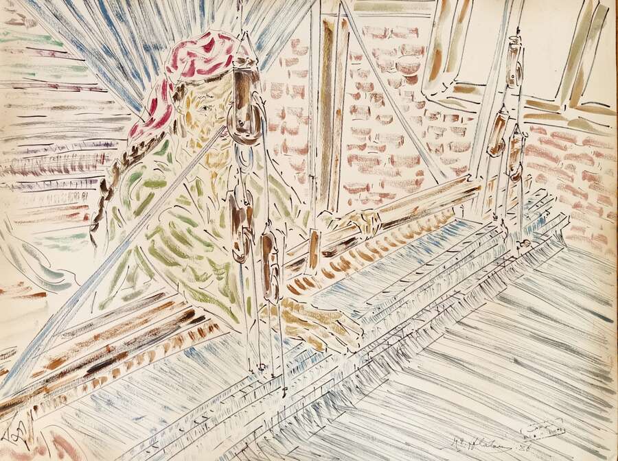 Discover Nassig Akhmim [Akhmim Textile] by Inji Efflatoun | Artscoops