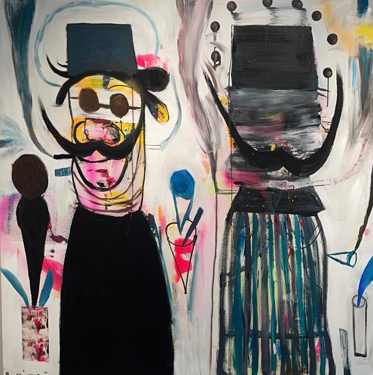 Darwich in Red Background | Artscoops