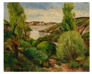 Discover Paysage en Bord de Lac by Georges Sabbagh | Artscoops