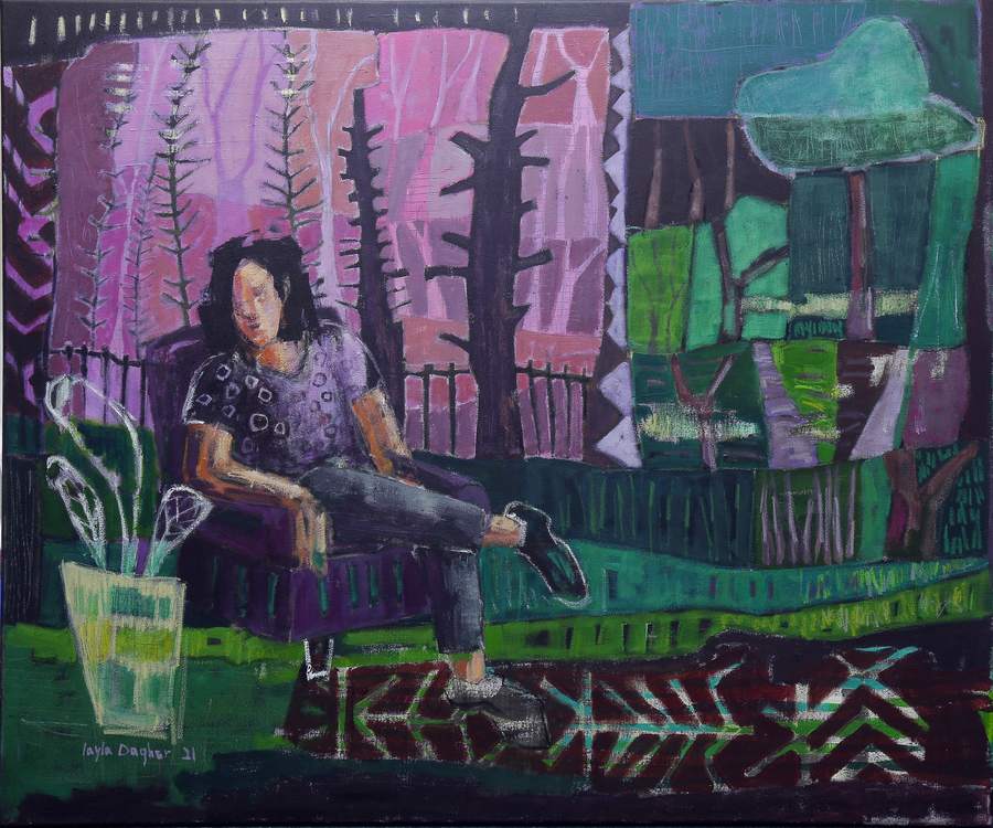 Discover Woman in chair by Layla Dagher | Artscoops