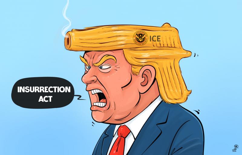 Trump threatens insurrection Act … | Cartoon Movement