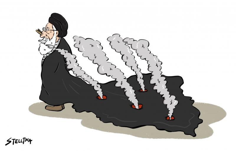 Iran on fire | Cartoon Movement