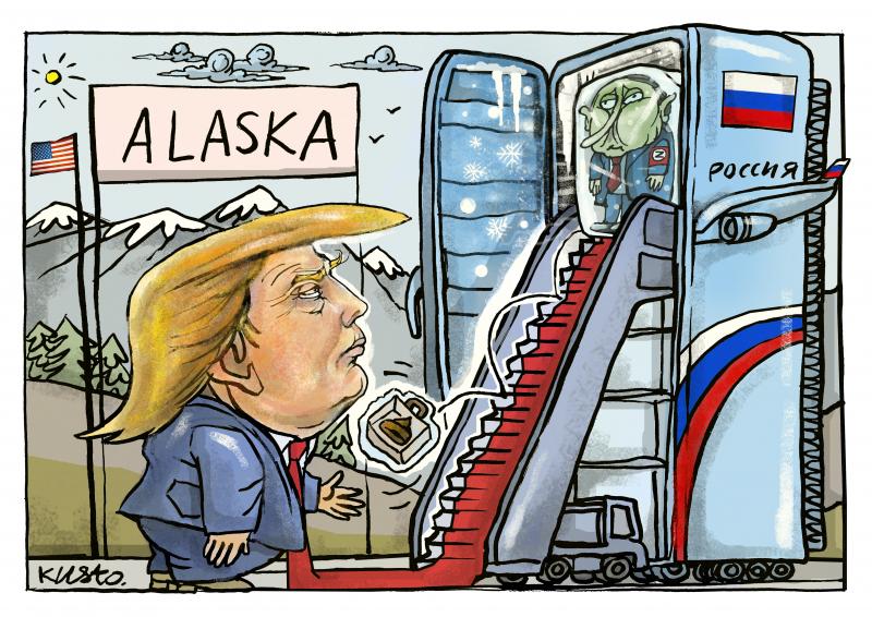 The refrigerator with putin arrived in Alaska | Cartoon Movement