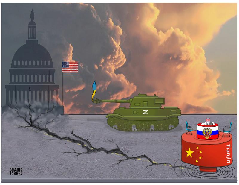 Tianjin earthquake shakes White House! | Cartoon Movement