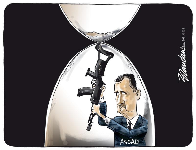 Bashar al Assad's hourglass | Cartoon Movement