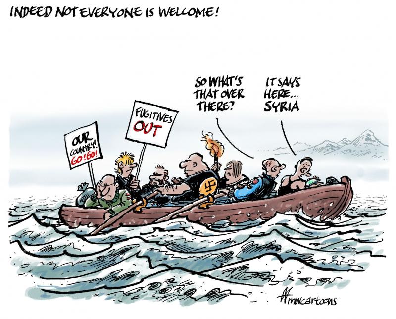 Indeed, some people are not welcome | Cartoon Movement