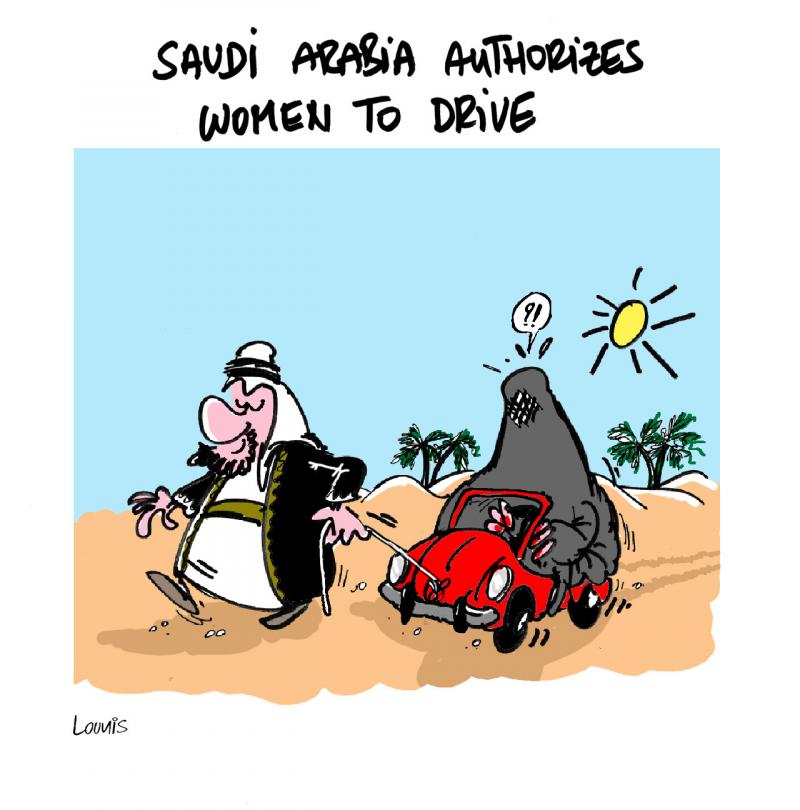 Saudi Arabia authorizes women to drive | Cartoon Movement