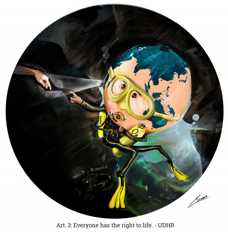 Art 3 Everyone has the right to life. | Cartoon Movement