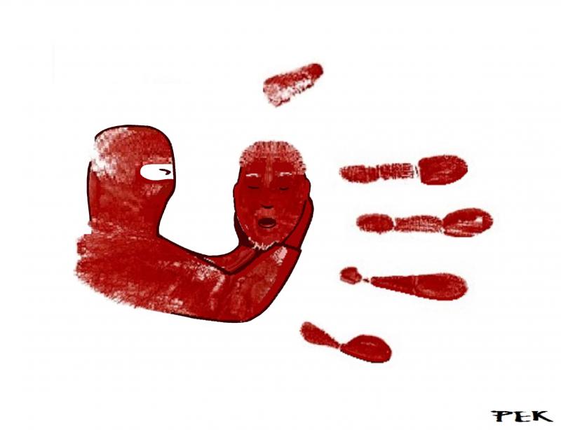 Bloody Handprint Cartoon Movement bloody-handprint-cartoon-movement