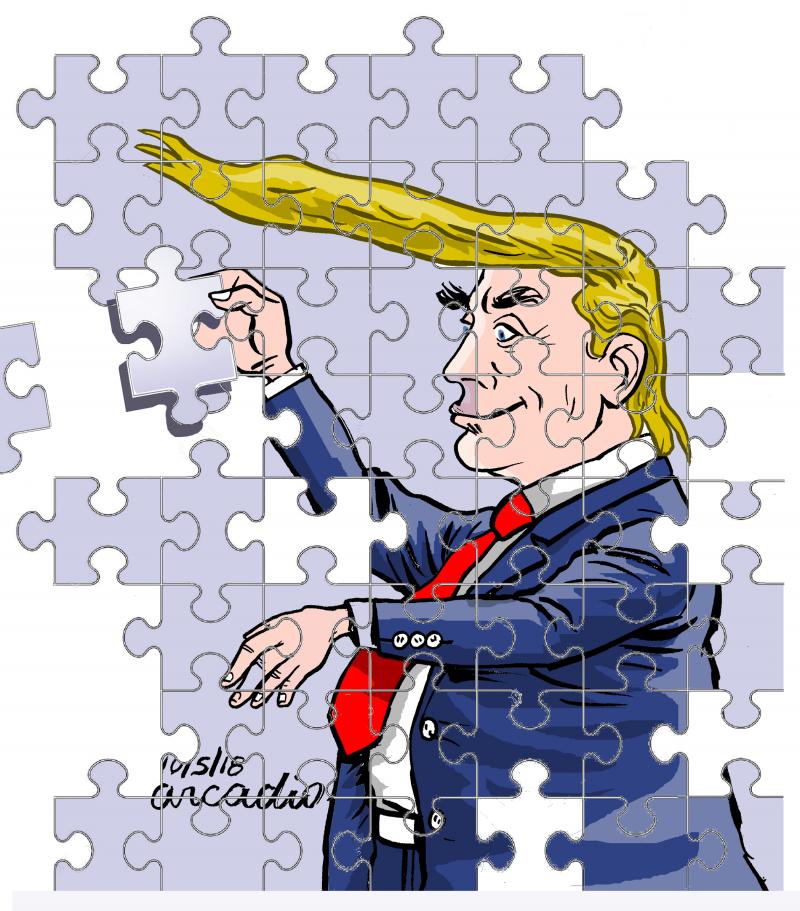 Trump, the puzzle. | Cartoon Movement