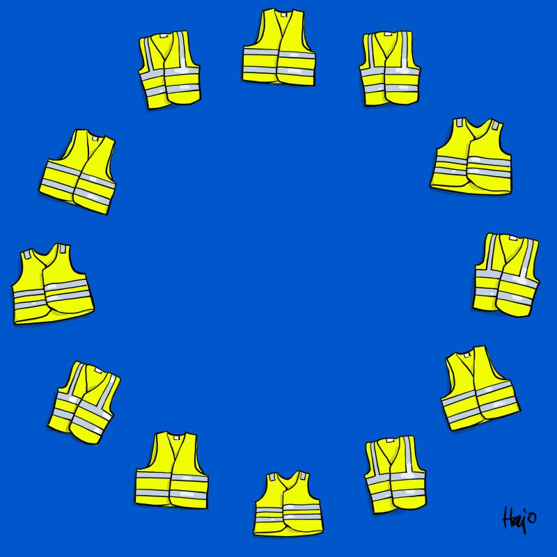 yellow vests take over the EU | Cartoon Movement