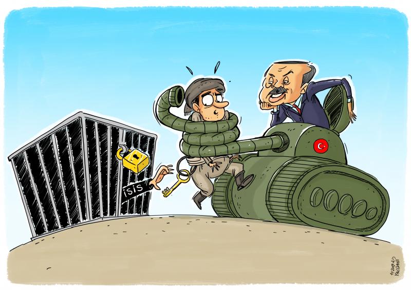 Erdogan gives ISIS the chance to rebuild | Cartoon Movement