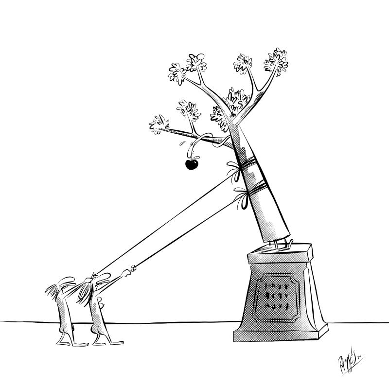 Tearing down the tree... | Cartoon Movement