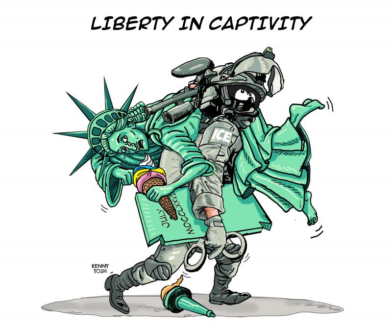 Liberty in captivity | Cartoon Movement