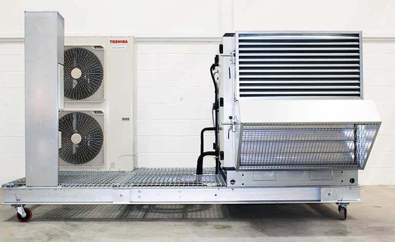 Skid-mounted AHU and DX condenser - Cooling Post