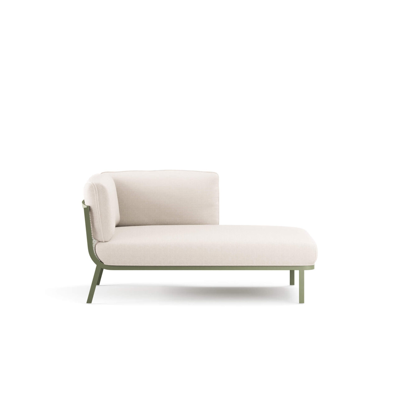 Chaise longue con bracciolo dx da giardino / esterno in Acciaio - Collezione Cabla