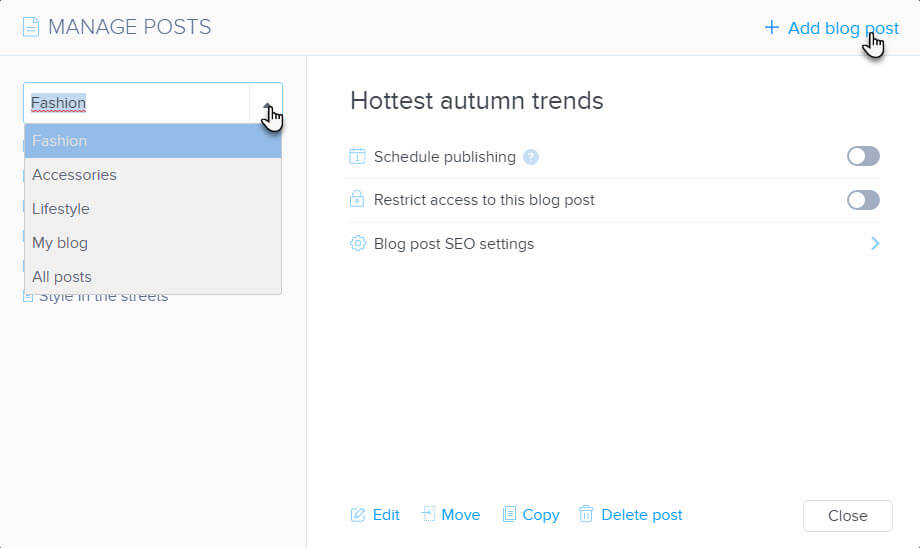 How to Manage Your Blog | Webnode Support