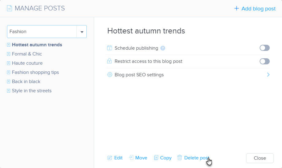How to Manage Your Blog | Webnode Support