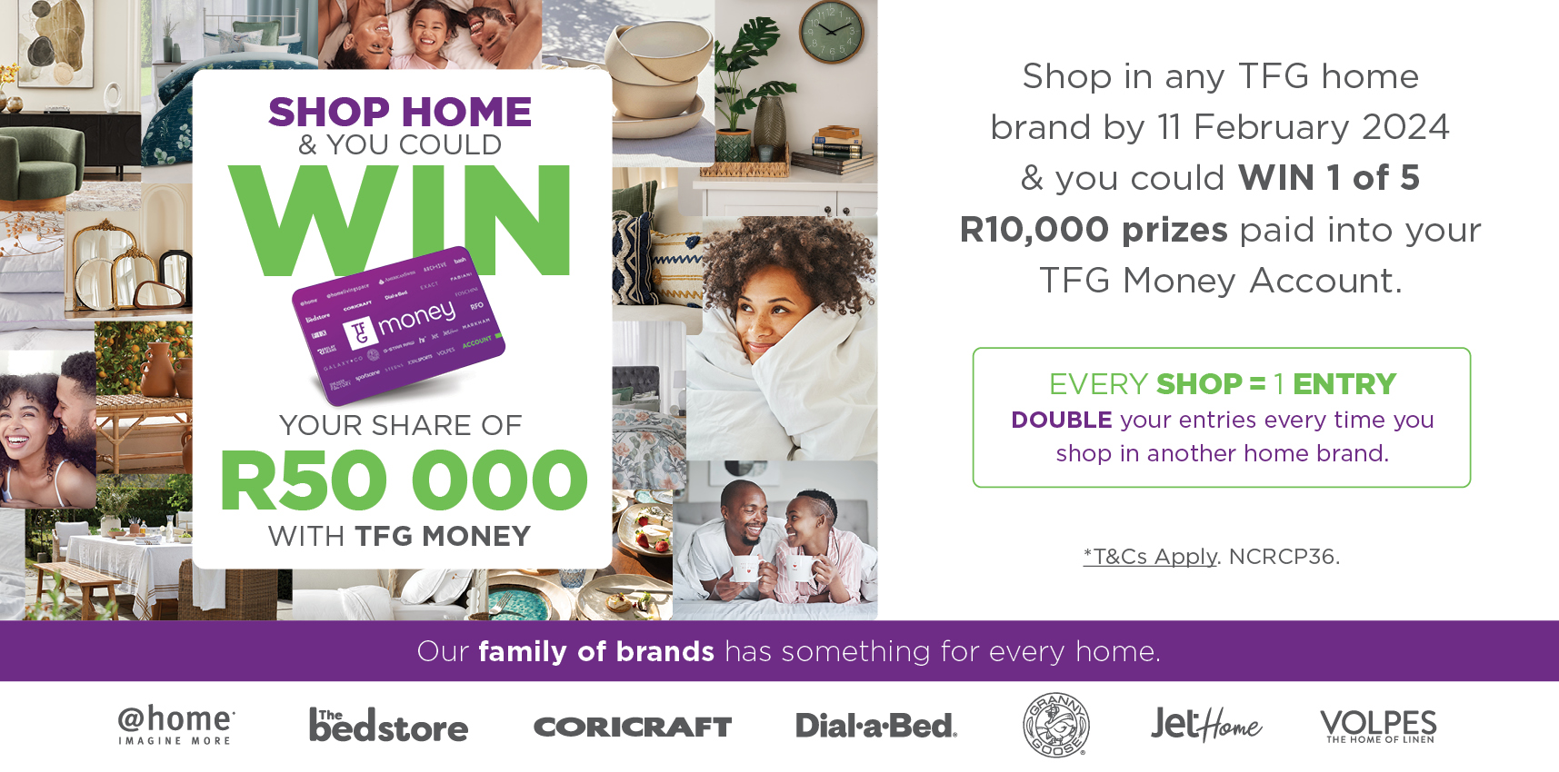 TFG Money Account - Shop Home & Win Competition