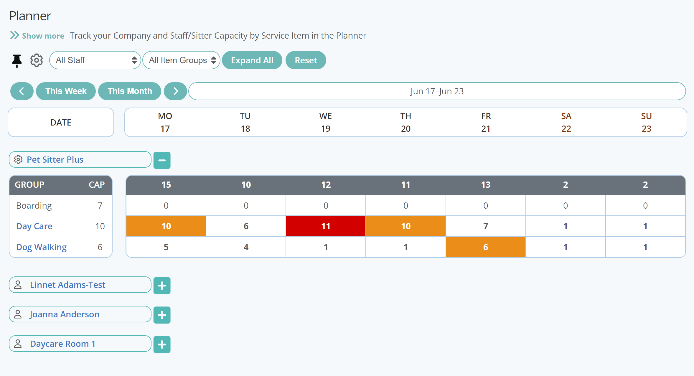 Understanding The Planner : Pet Sitter Plus