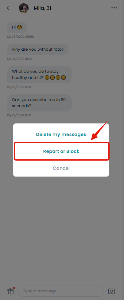¿Cómo puedo reportar un abuso o bloquear a otro usuario? : MeetMyAge