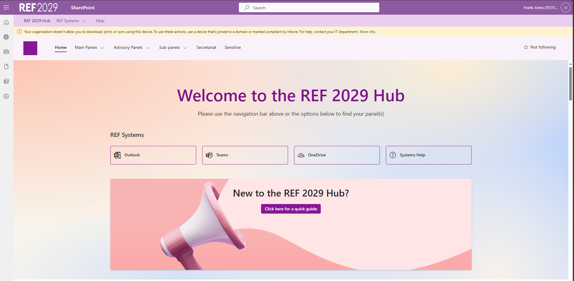 Sign in to the Hub for the first time : REF 2029