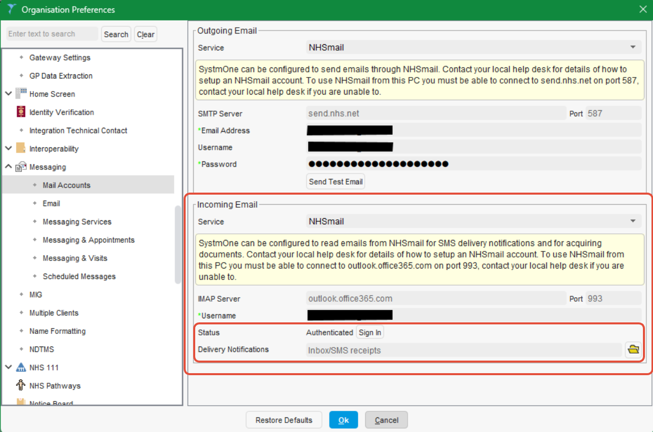 SystmOne SMS delivery notifications : Clinical Systems Helpdesk