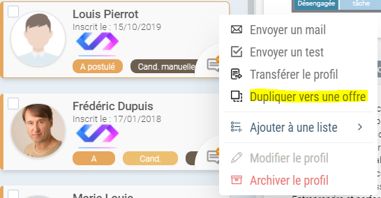 Comment déplacer mes candidatures spontanées et manuelles dans mes ...