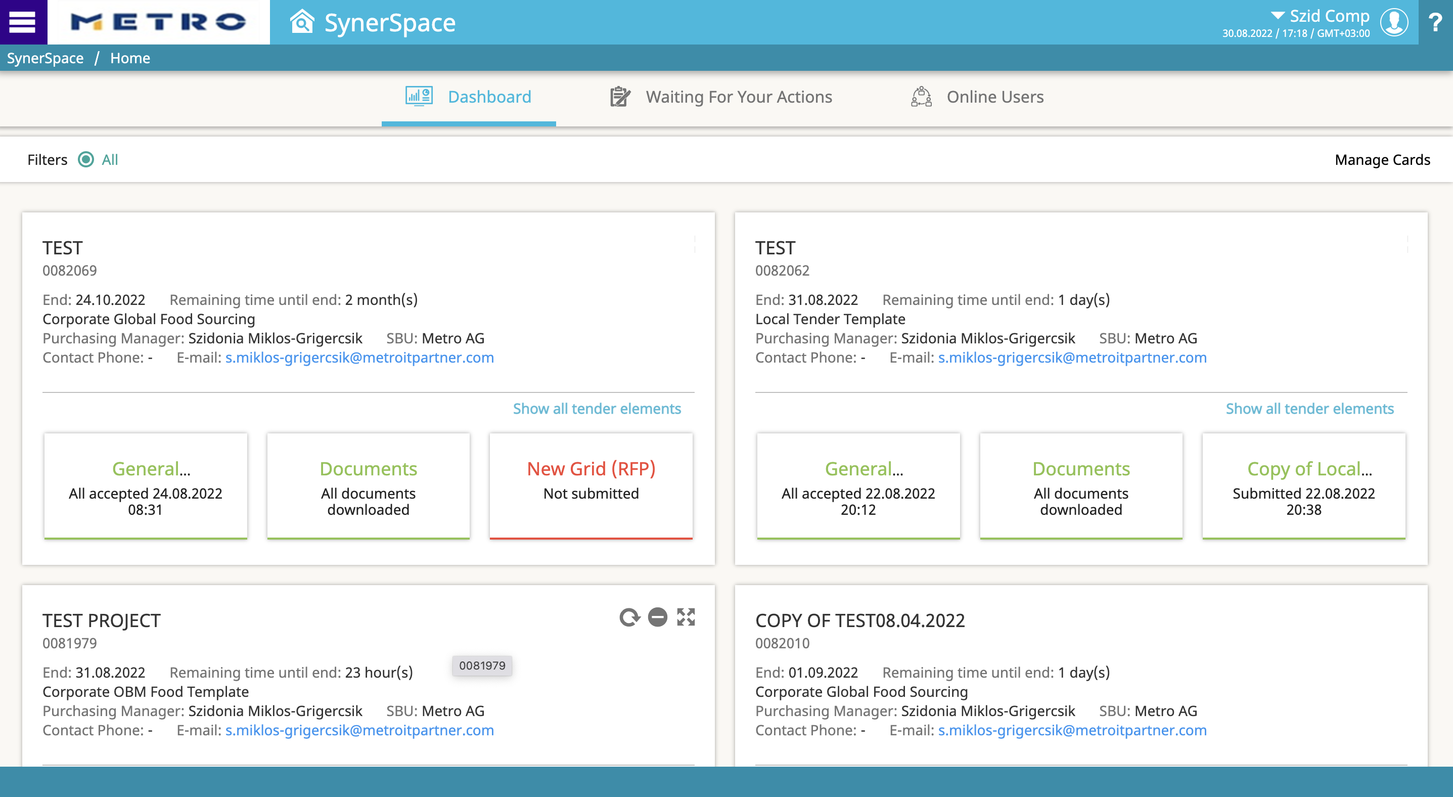 Log in into eSourcing via Metro Link Plus : Metro Partners