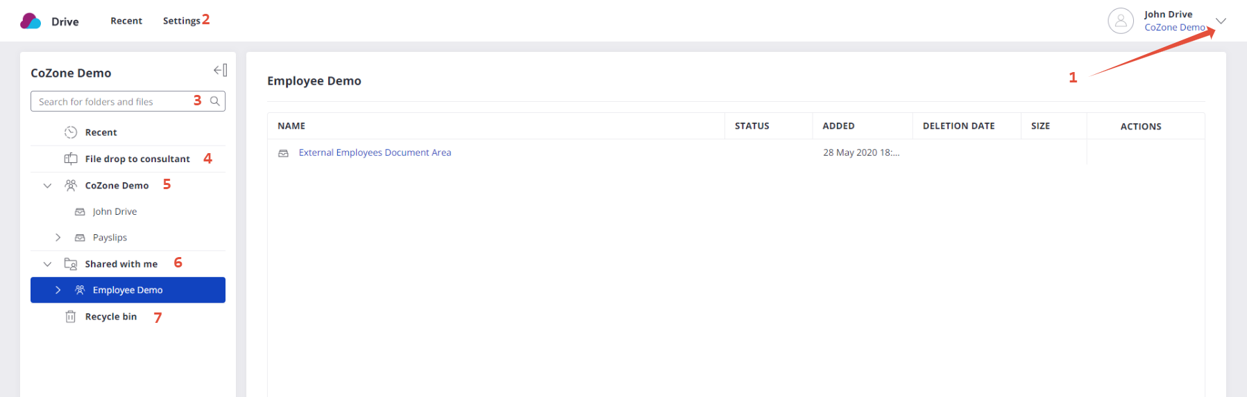 Drive - Basic functionality overview : Azets Cozone Support Portal