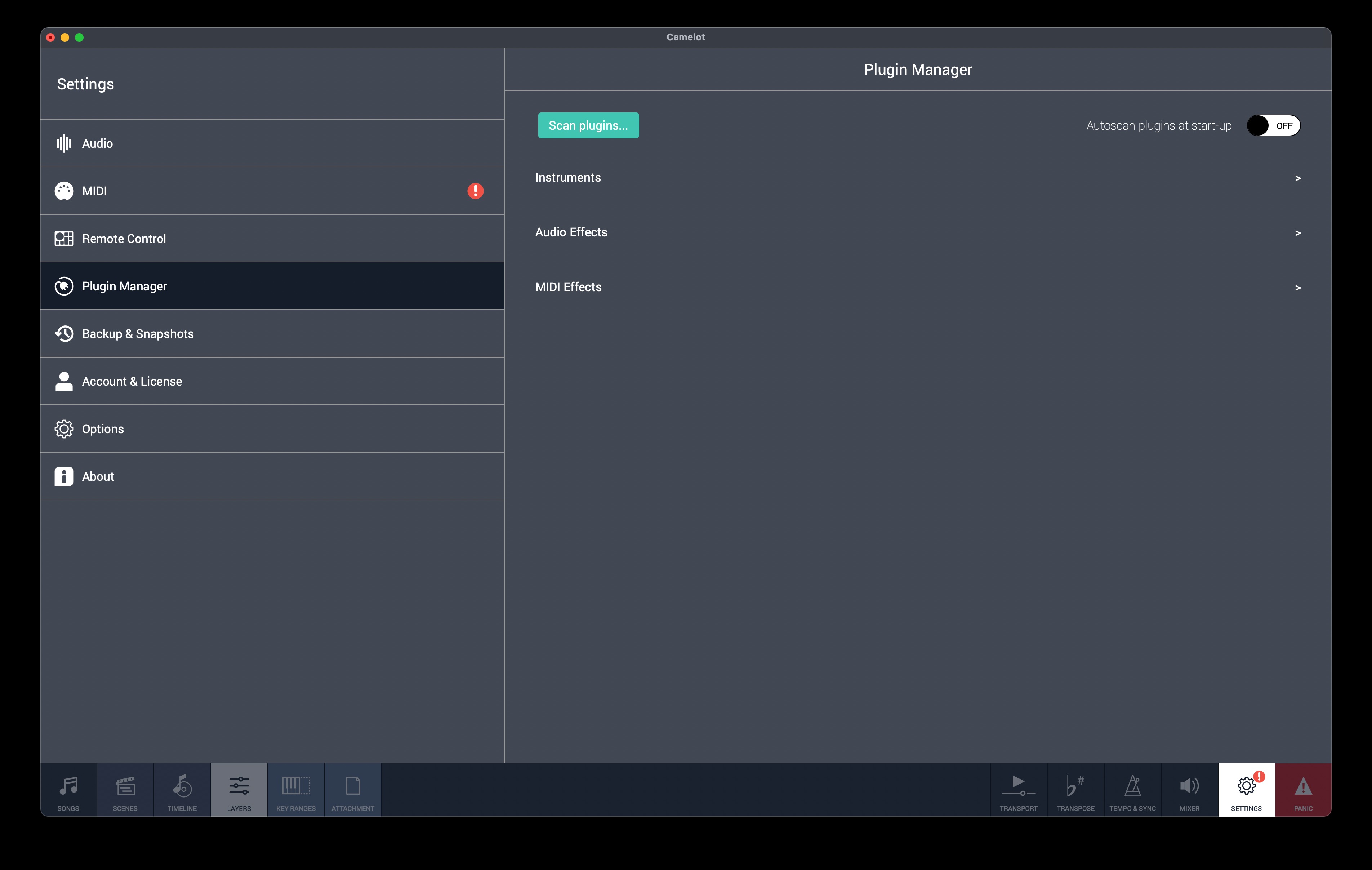 SWAM with Camelot Pro (macOS / Windows)