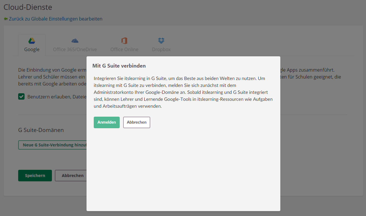 Verbinden Ihrer G Suite-Domain mit itslearning : itslearning Help Center