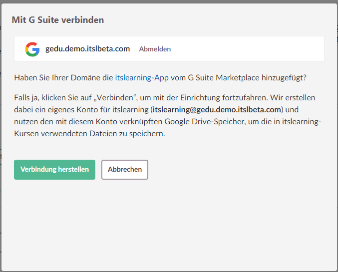 Verbinden Ihrer G Suite-Domain mit itslearning : itslearning Help Center