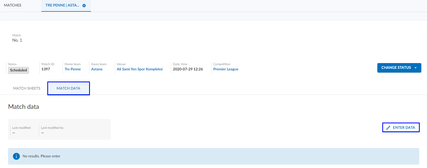How to Enter Results and Statistics : FIFA Connect Support and FCMS Support
