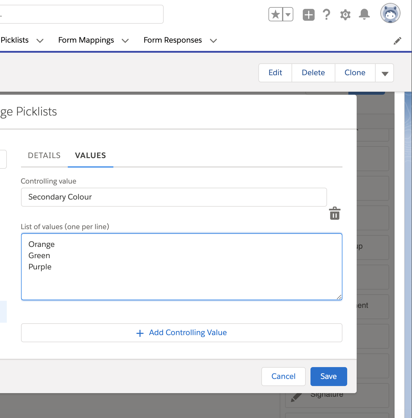Picklists - How to Configure Dependent Picklists : Smart Forms Portal
