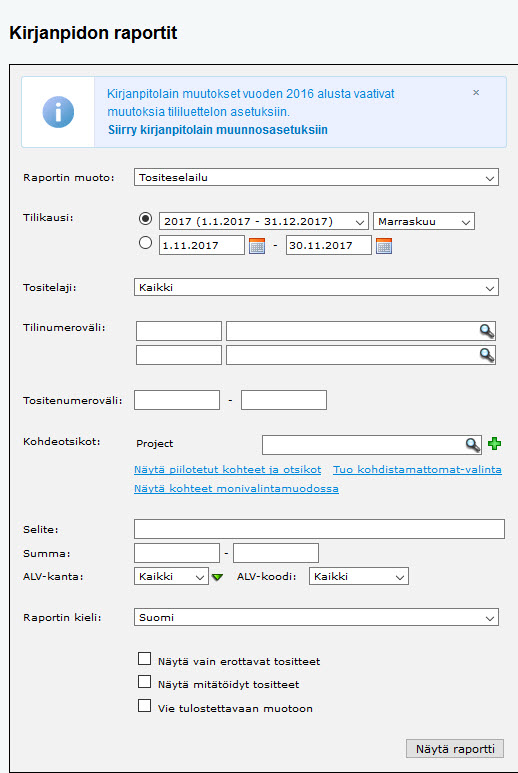 Kirjanpidon raportointi : Netvisor