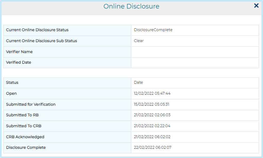 DBS Checking Integration with First Advantage : Client Support Hub