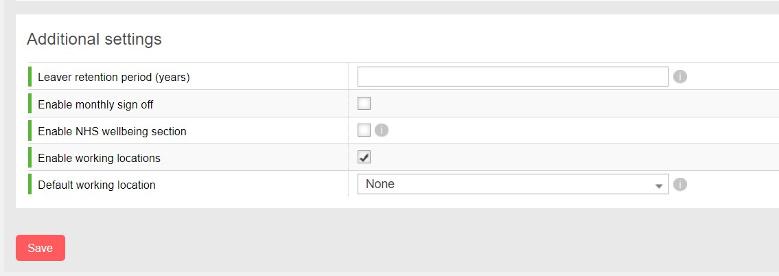 Creating Working Locations : Support Portal