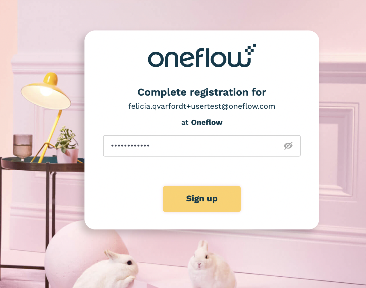 Kirjaudu sisään Oneflow-alustalle : Oneflow Help Center
