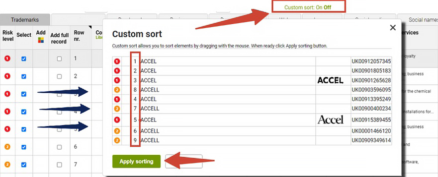 Custom sort and color sort for ProSearch : Markify knowledge base