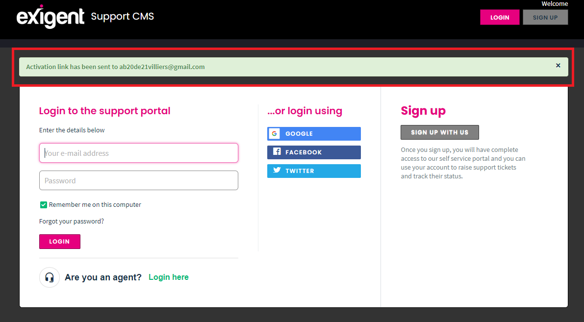 Quick guide to create an account in Support CMS Portal : Support CMS