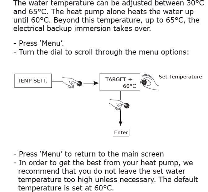 How do I set the water temperature on Edel? : GDHV Help Centre