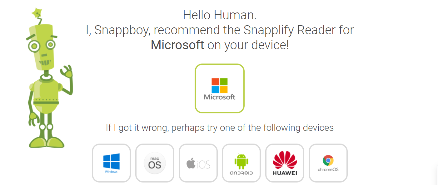 Downloading the Snapplify Reader app : Snapplify