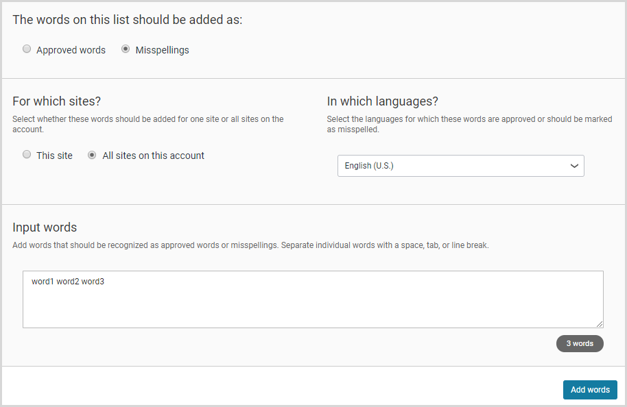 How Do I Add Words To The Siteimprove Dictionary Siteimprove Help Center How Do I Add Words To The Siteimprove Dictionary Siteimprove Help Center
