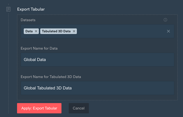 Export Tabular : M O N O L I T H