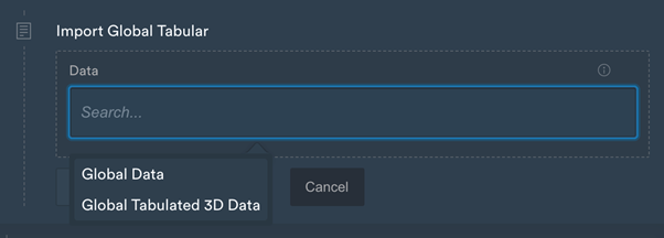 Import Global Tabular : M O N O L I T H